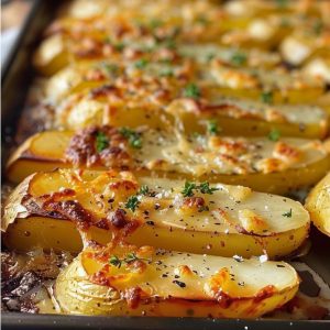 Best Easy Sheet Pan Scored Potatoes Recipe: Crispy and Flavorful ...